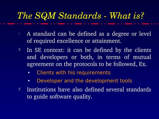 Software quality management standards | PDF