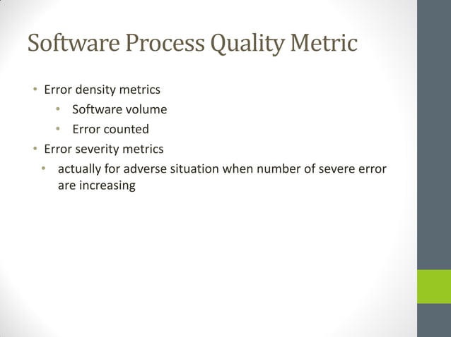 Software quality metric | PPT