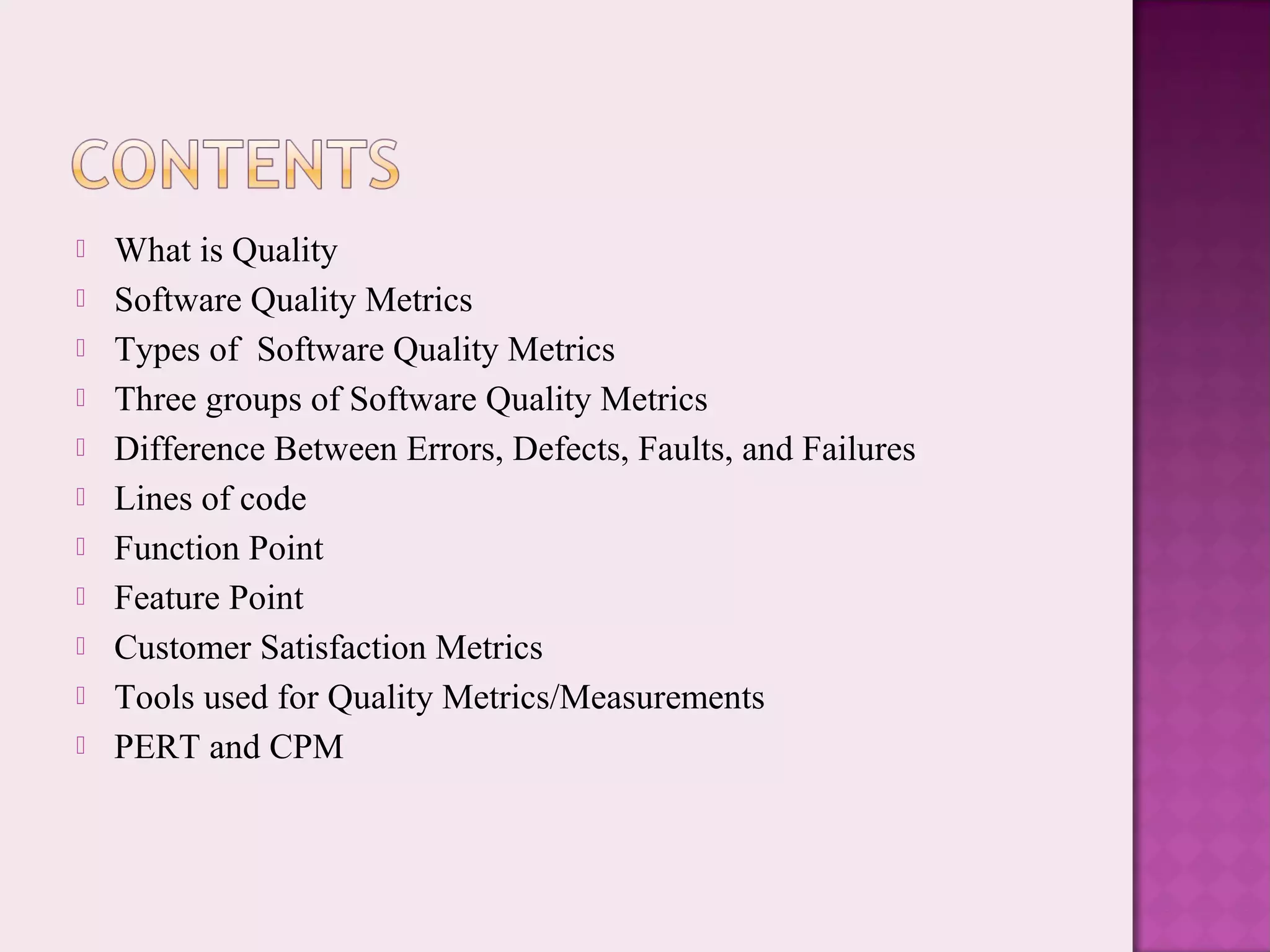 Software Quality Metrics | PPT