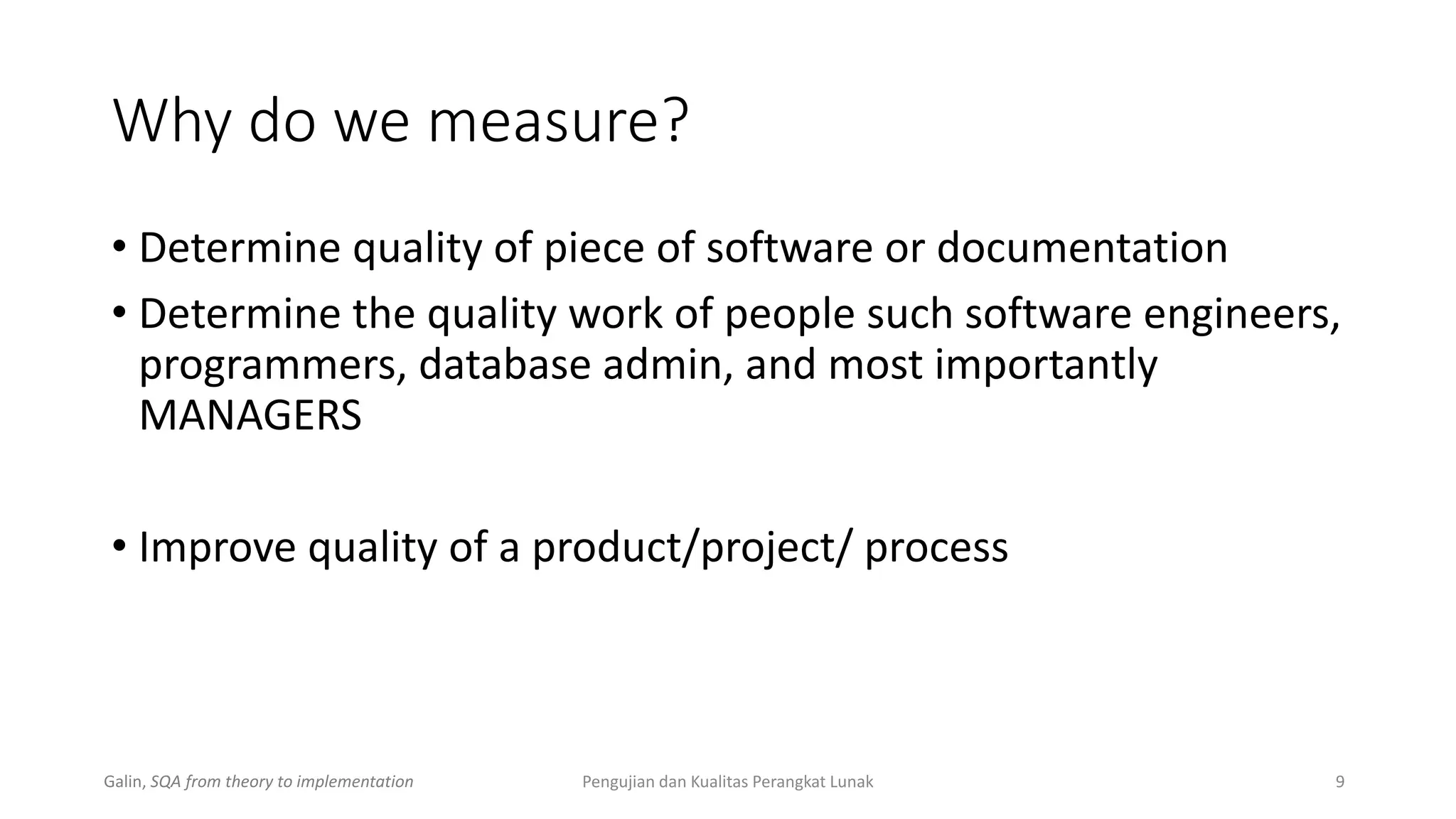 Software Quality Metrics Software Quality | PPT