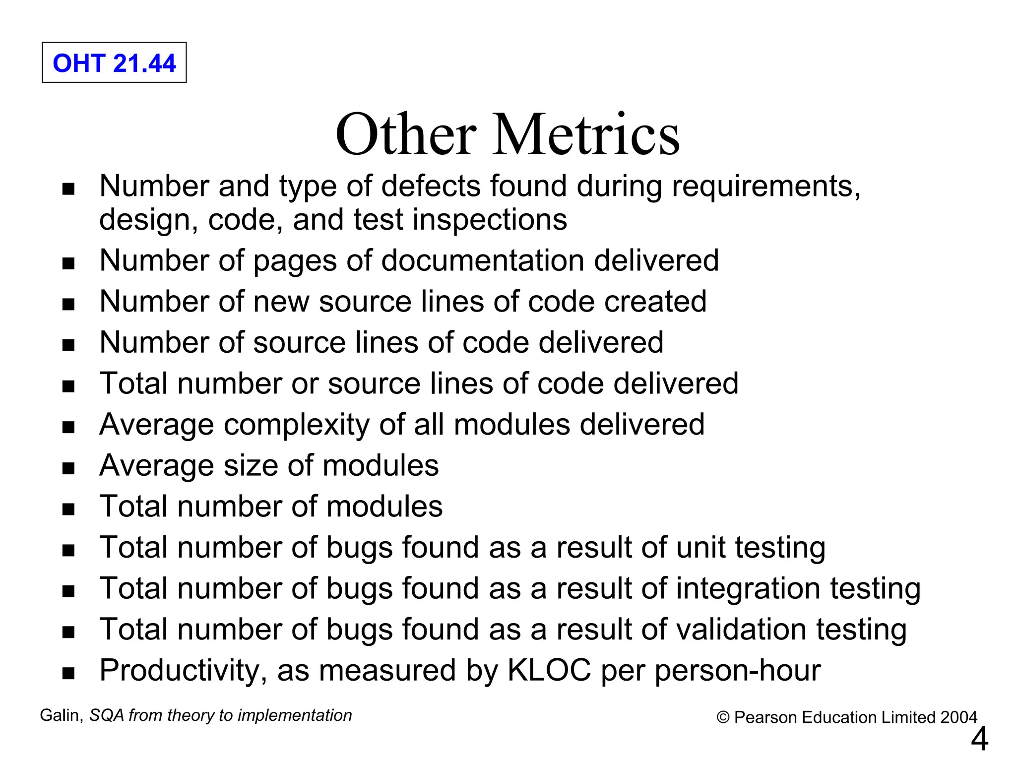 Introduction to Software Quality Metrics | PPTX