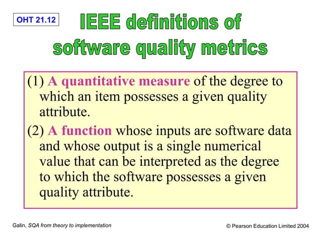Introduction to Software Quality Metrics | PPTX