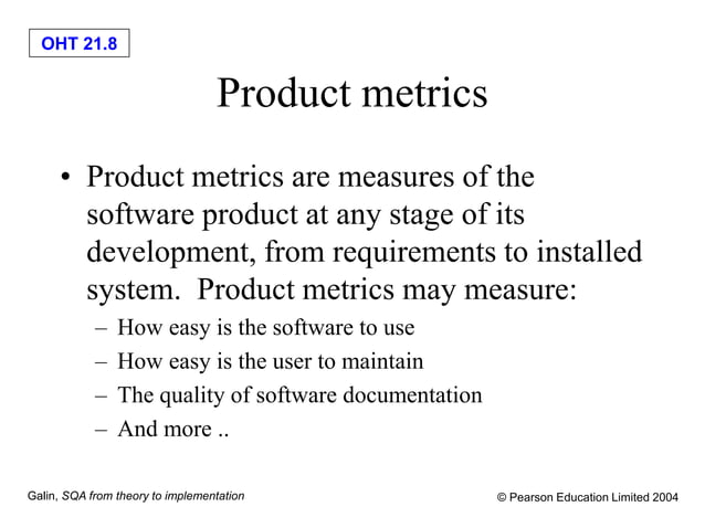 Introduction to Software Quality Metrics | PPTX
