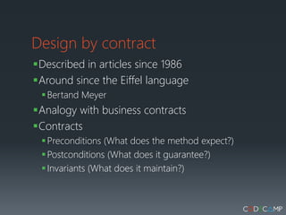 Software quality with Code Contracts and PEX - CodeCamp16oct2010 | PPTX