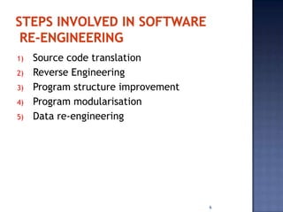 Software re engineering | PPTX