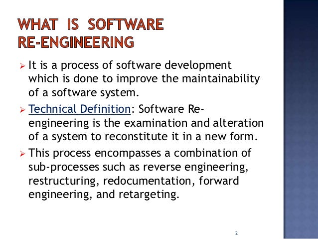 Software re engineering