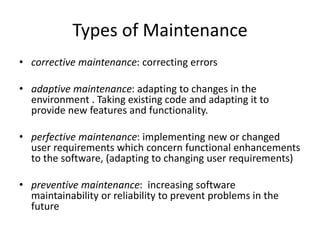 Maintenance, Re-engineering &Reverse Engineering in Software ...