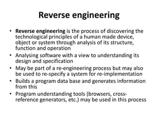 Maintenance, Re-engineering &Reverse Engineering in Software ...