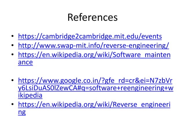 Maintenance, Re-engineering &Reverse Engineering in Software ...