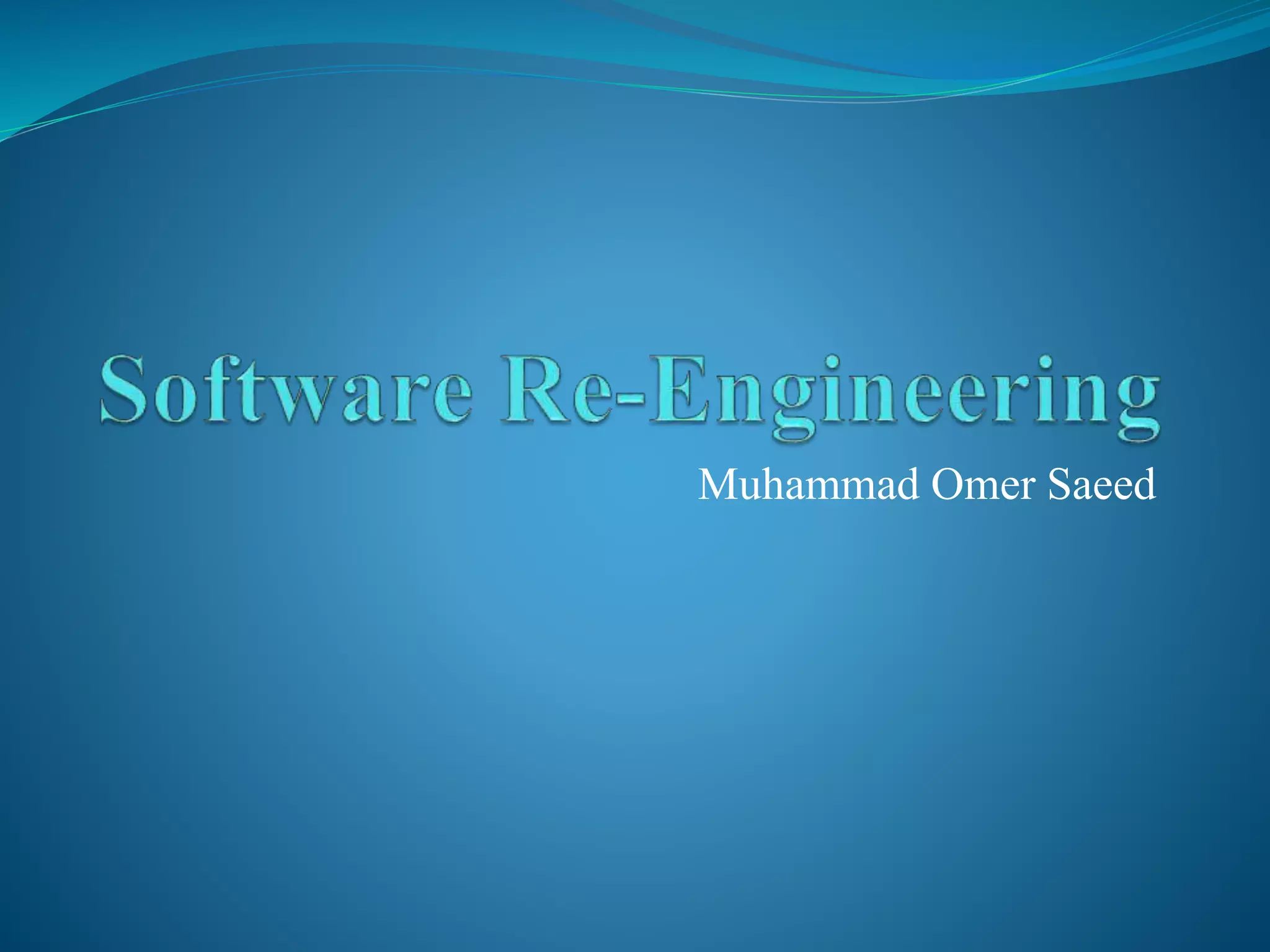 Software Re-Engineering | PPT