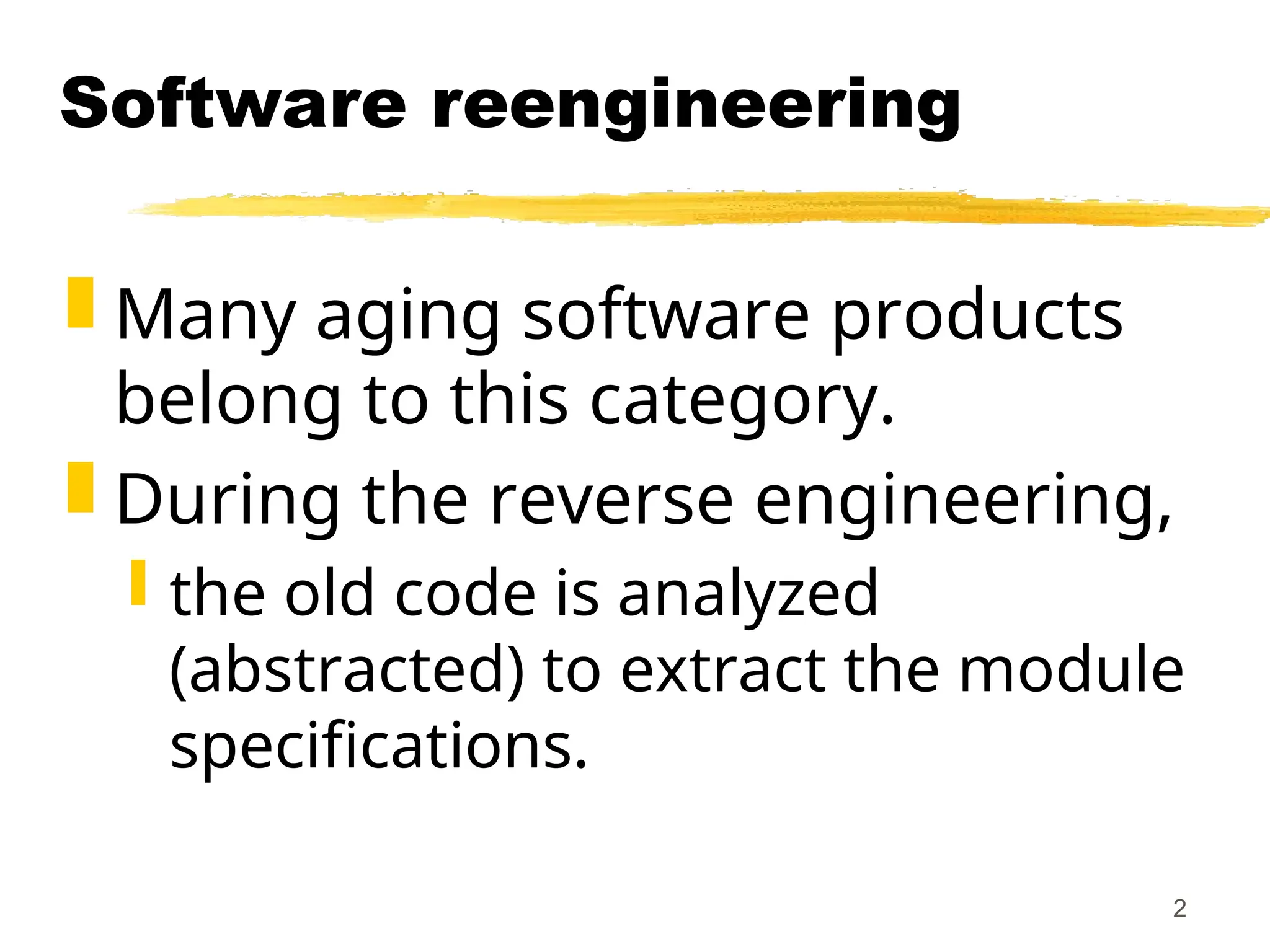 Software reengineering.ppt in Software Engineering | PPT