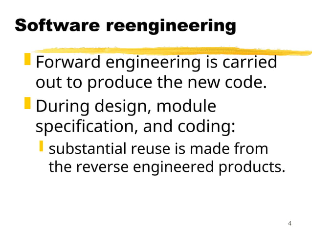 Software reengineering.ppt in Software Engineering | PPT