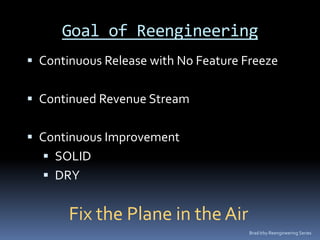 Software reengineering for Developers | PPTX | Web Development | Internet