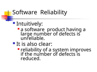 Software Engineering -Software Reliability.ppt