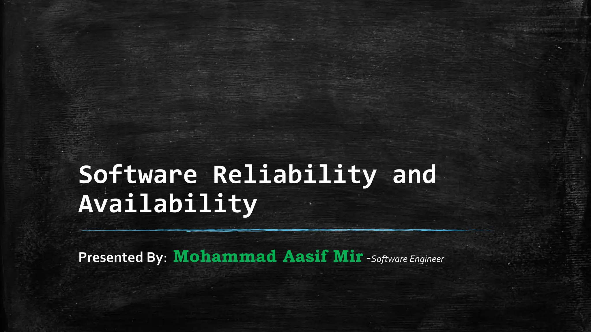 Software Reliability and Availability in Software Engineering, Measure of Reliability and ...