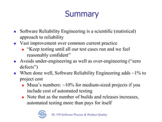 Software Reliability Engineering Learning | PPT