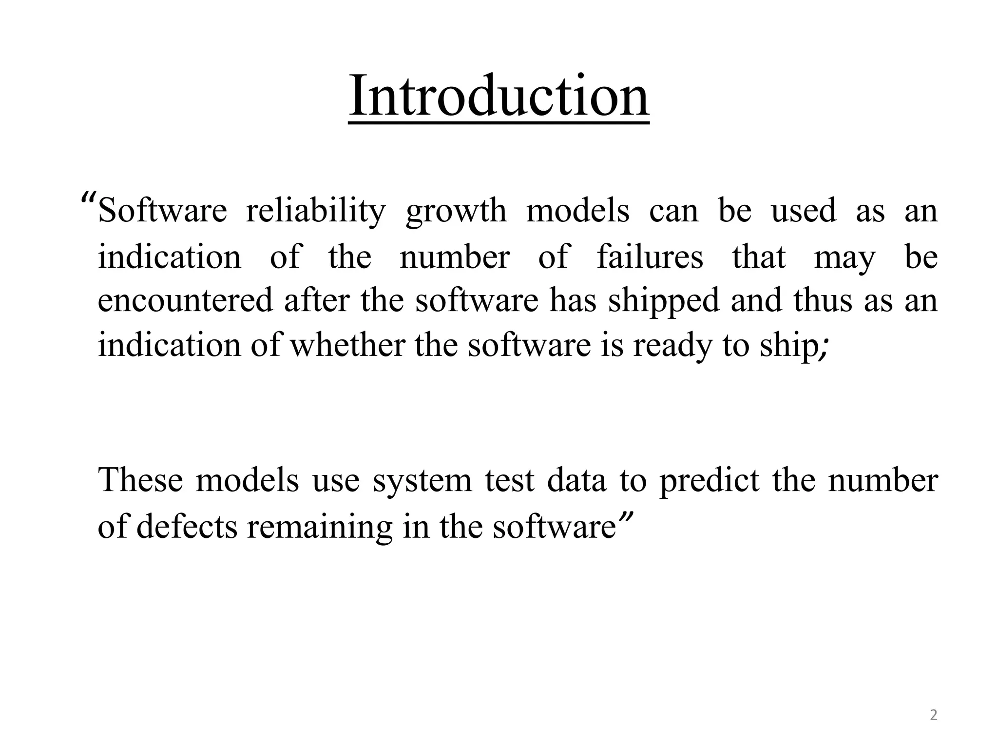 Software Reliability Growth Model Pptx Computer Software And Applications Computing