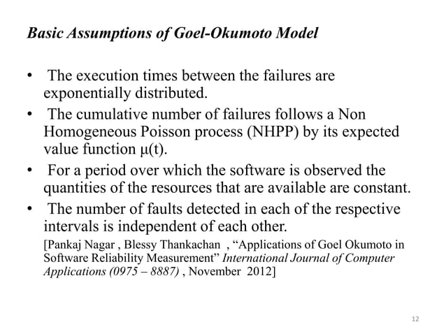 Software reliability growth model | PPTX | Computer Software and Applications | Computing