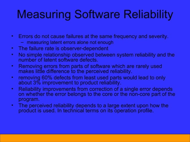 Software Reliability Ppt Operating Systems Computer Software And Applications