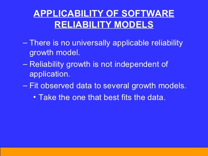 Software reliability
