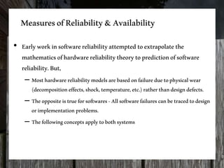 Software reliability | PPTX