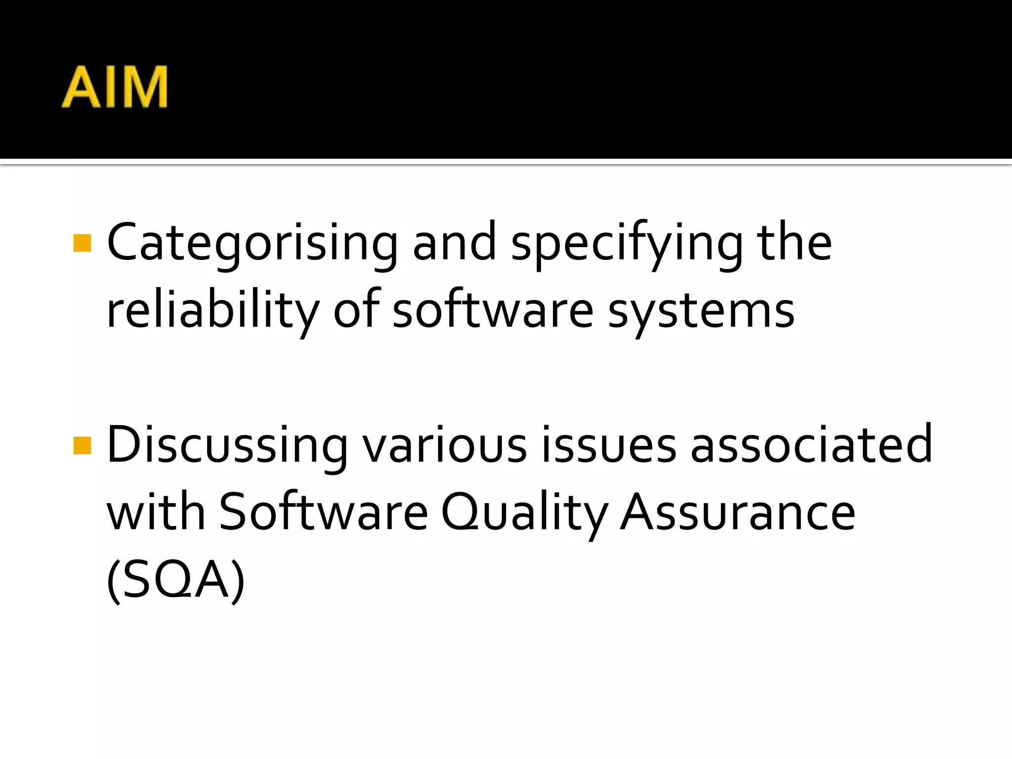 Software reliability & quality | PPTX
