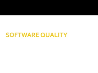 Software reliability & quality | PPTX