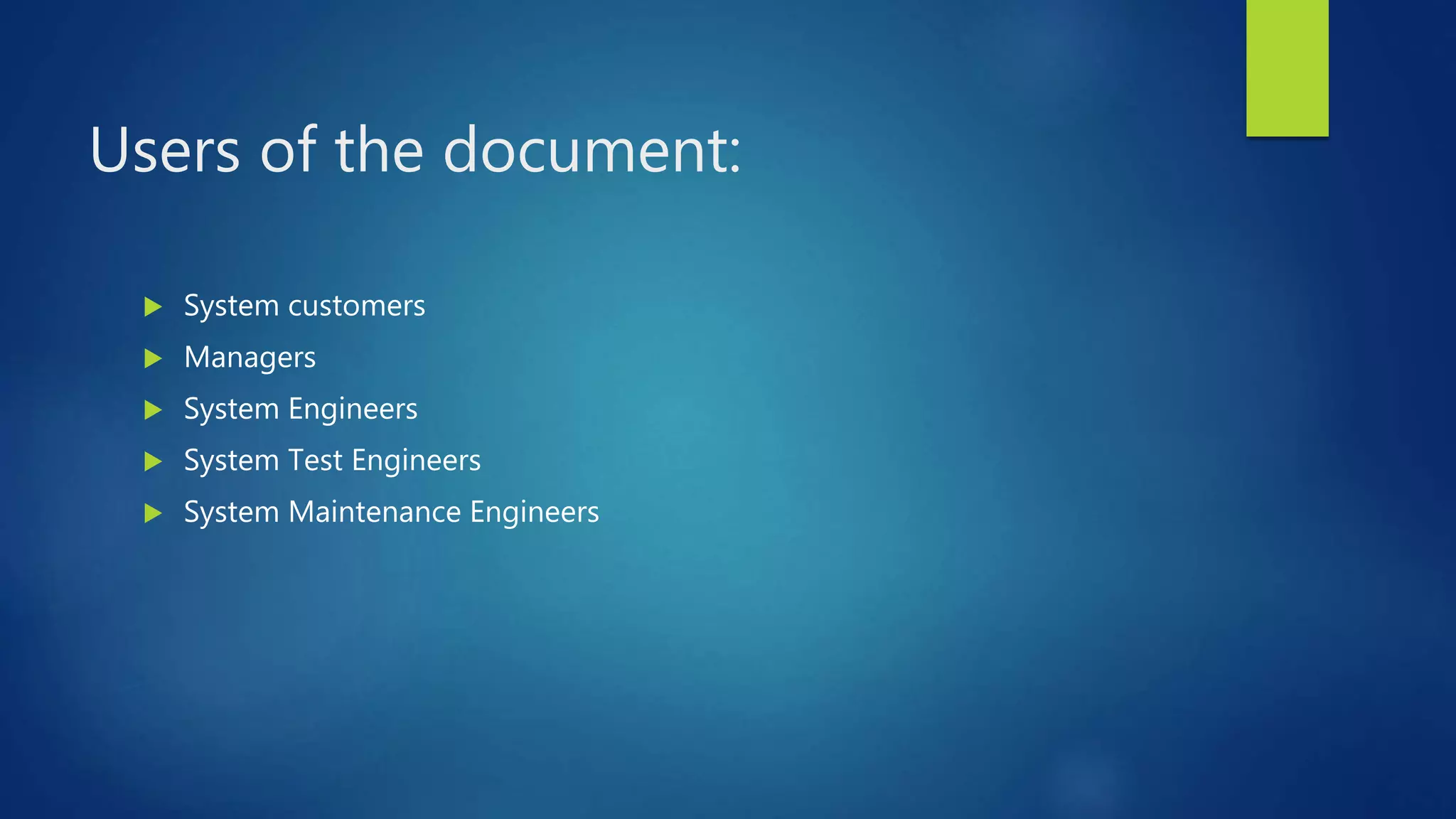 Software requirement document | PPTX