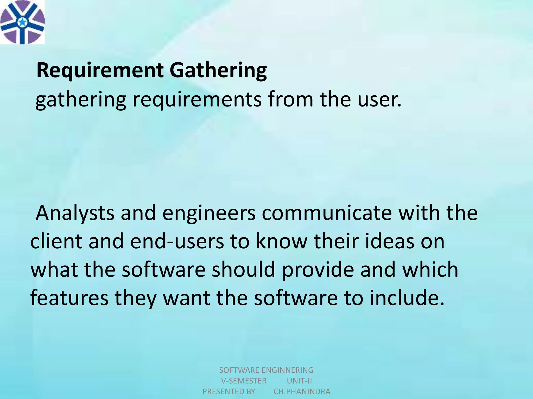 Software requirements and analysis | PPT