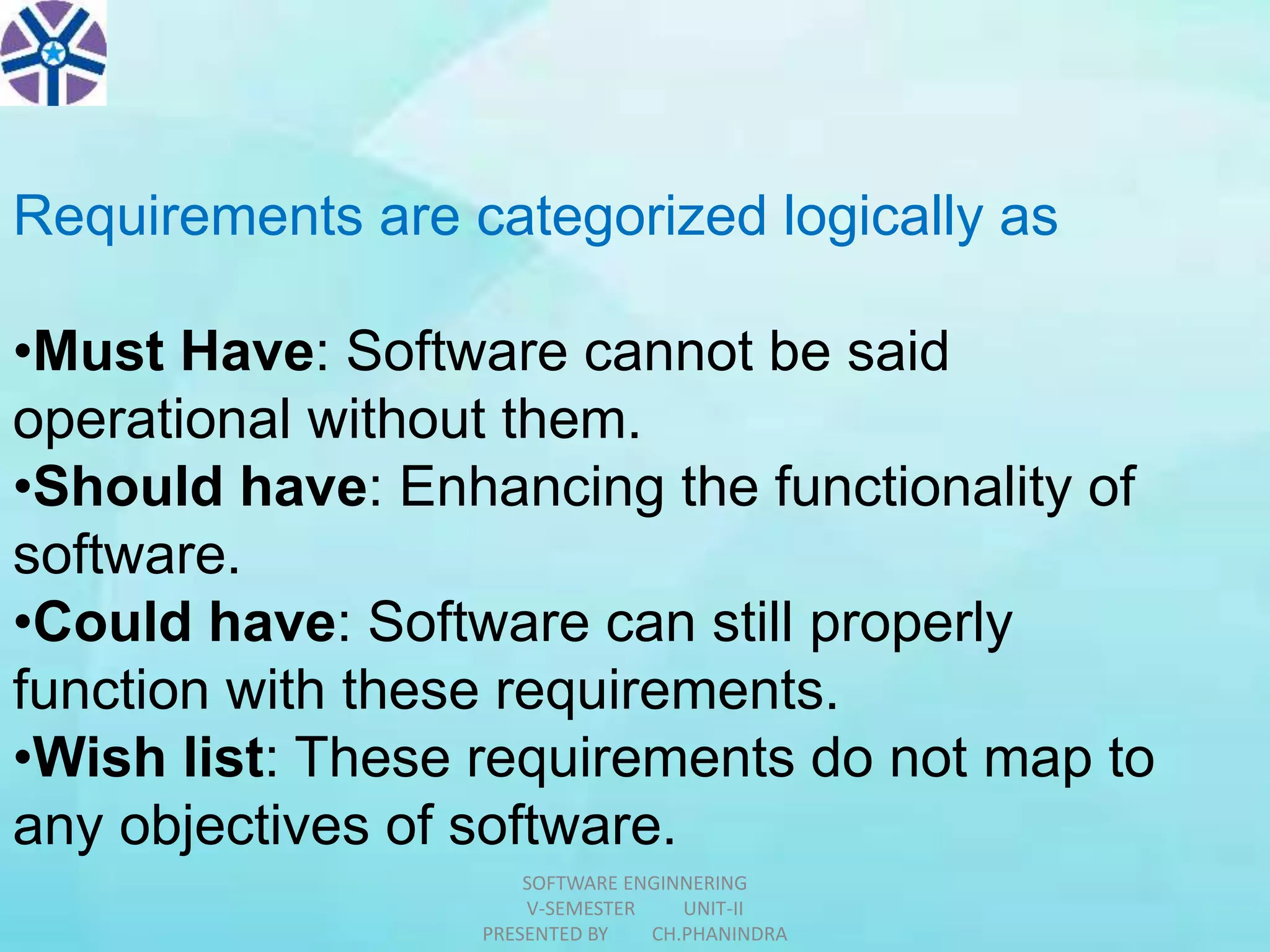 Software requirements and analysis | PPT