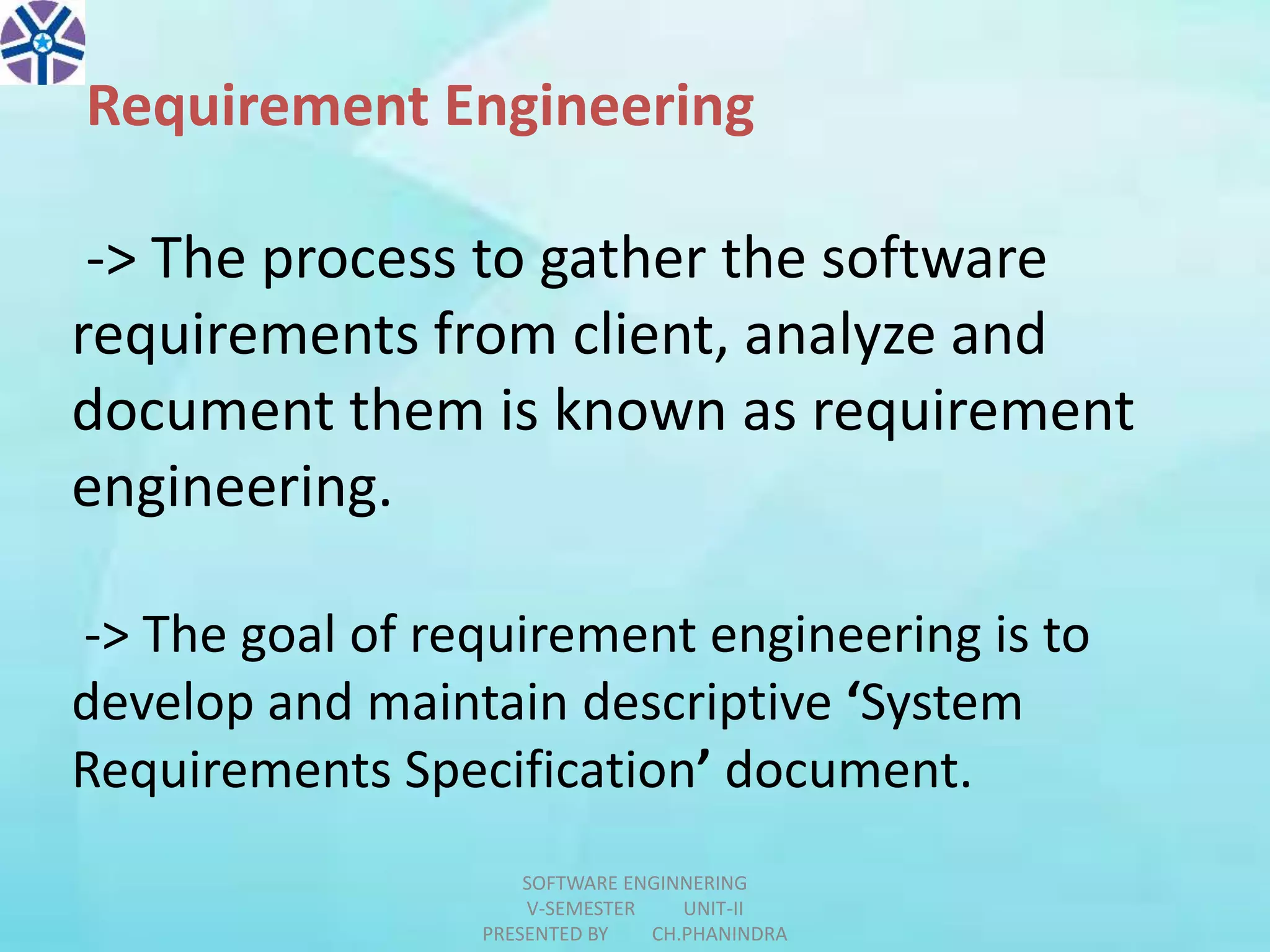 Software requirements and analysis | PPT
