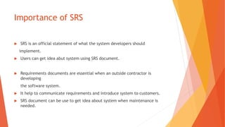 Software requirements Specification | PPT
