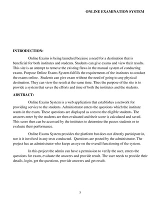 Software requirement specification for online examination system | PDF