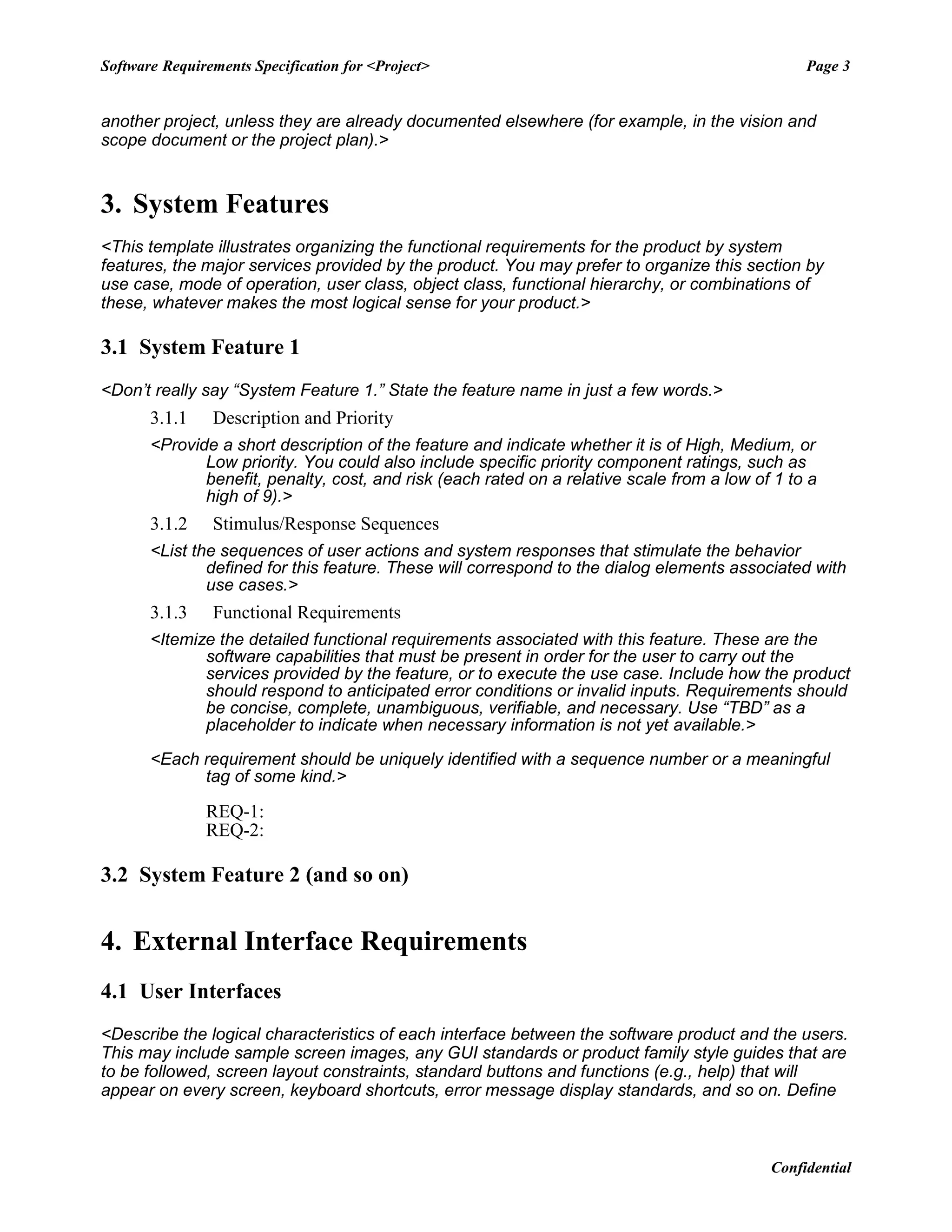 Software Requirement Specification Master Template | DOCX