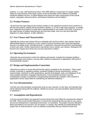 Software Requirement Specification Master Template | DOCX