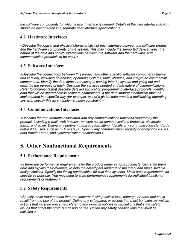 Software Requirement Specification Master Template | PDF