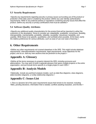 Software Requirement Specification Master Template | DOCX
