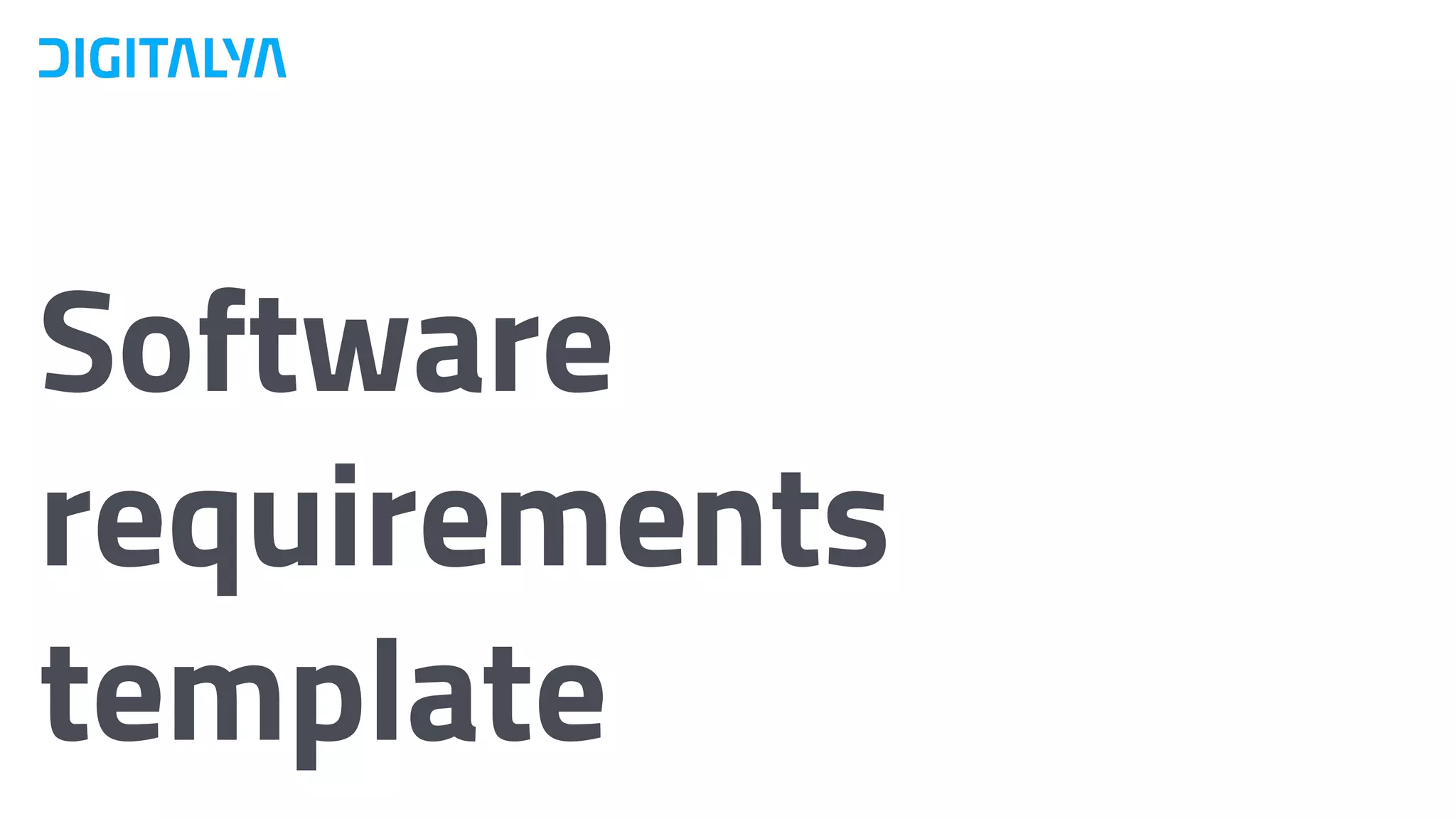 Software Requirements Specification Template | PDF
