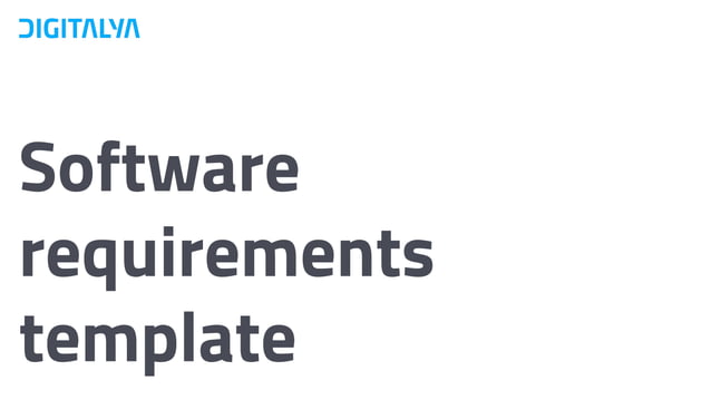 Software Requirements Specification Template | PDF