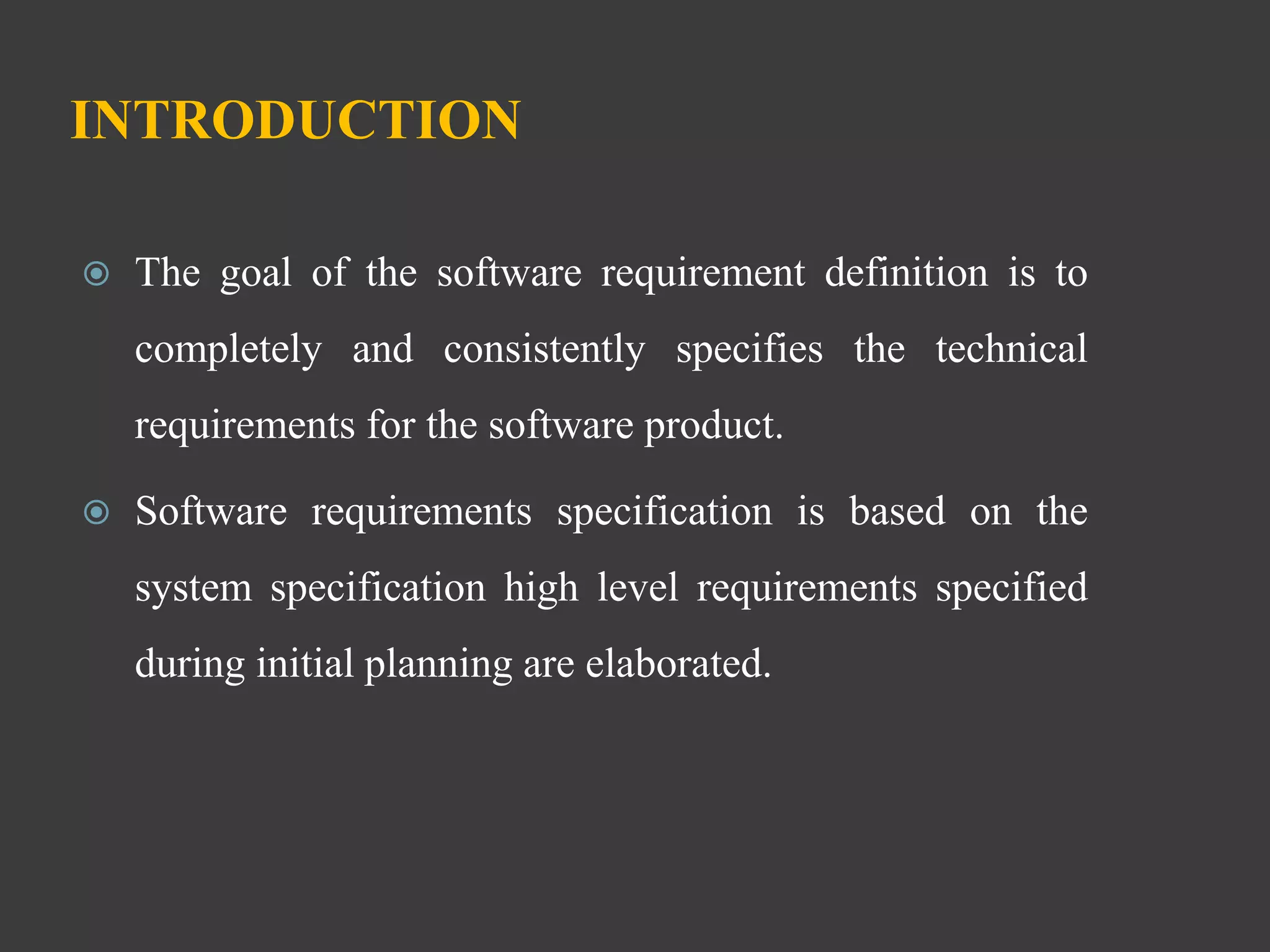 Software requirements specification | PPTX