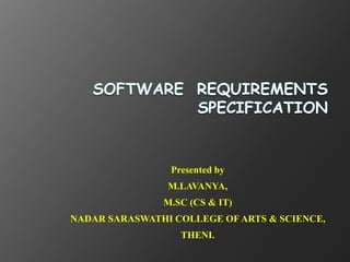 Software requirements specification | PPTX
