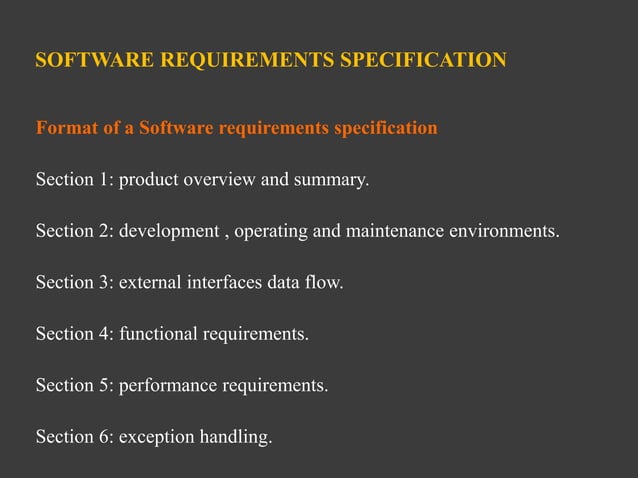 Software requirements specification | PPTX