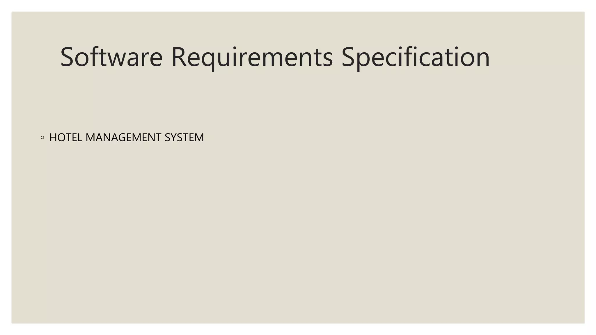 Software requirements specification | PPT