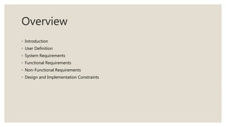 Software requirements specification | PPT