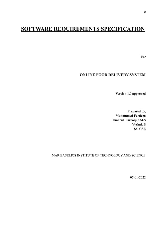 SOFTWARE REQUIREMENTS SPECIFICATION.pdf | Computer Software and Applications | Computing