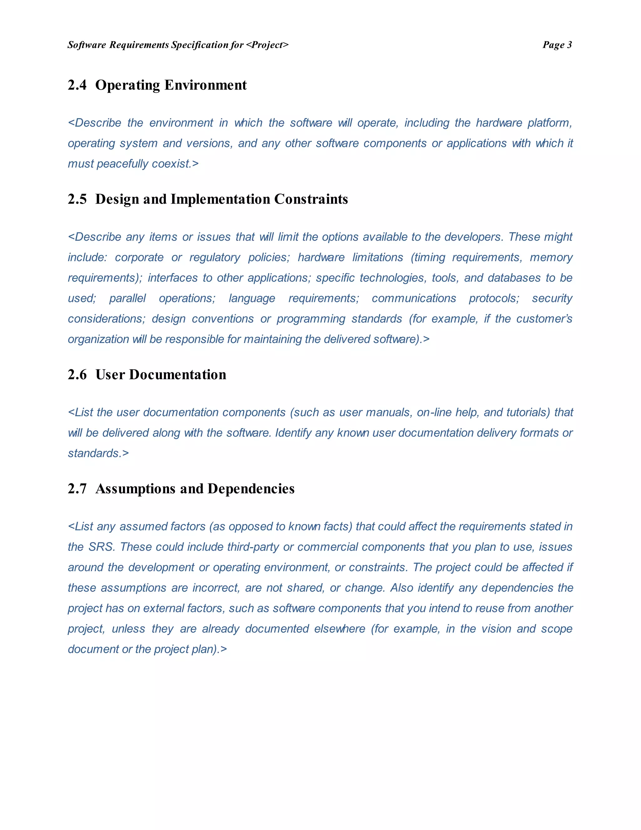 Software requirements specification_for_Projects | PDF