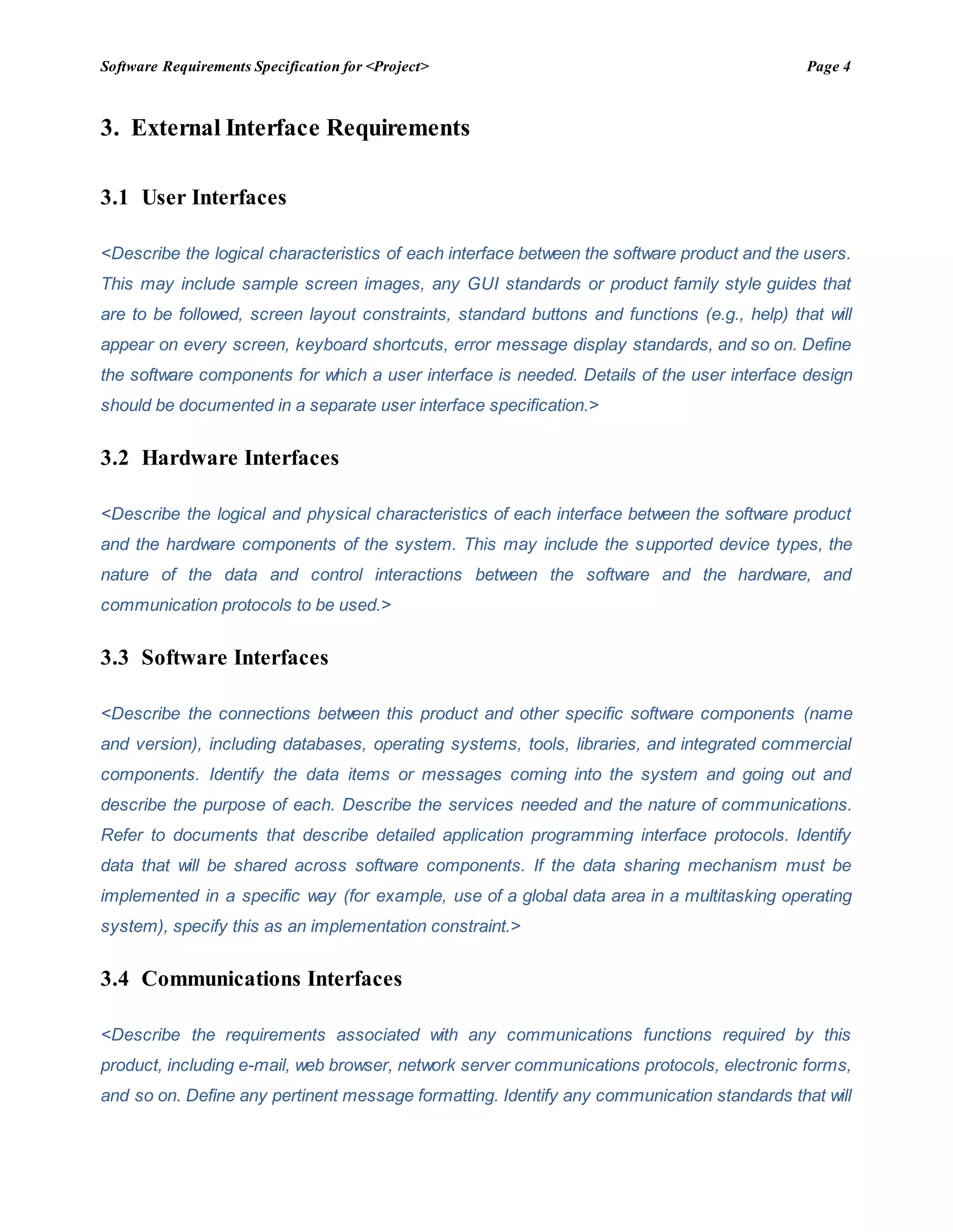 Software requirements specification_for_Projects | PDF