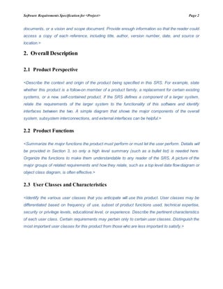 Software requirements specification_for_Projects | PDF