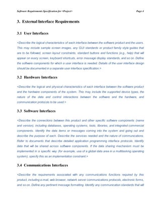 Software requirements specification_for_Projects | PDF