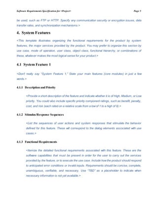 Software requirements specification_for_Projects | PDF